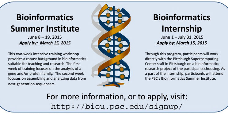 Bioinformatics Training – Orthopaedic Section Bioinformatics Training – Orthopaedic Section
